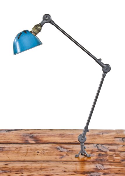 c. 1940's american industrial triple joint articulating tubular arm fa ...