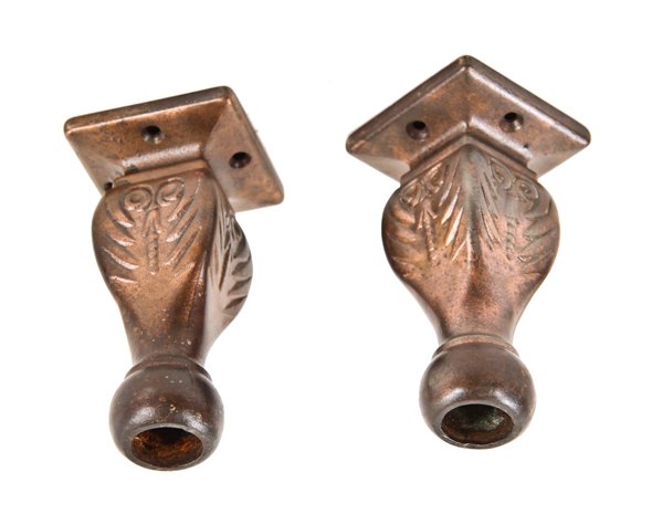 two matching american turn of the century copper-plated cast iron show ...