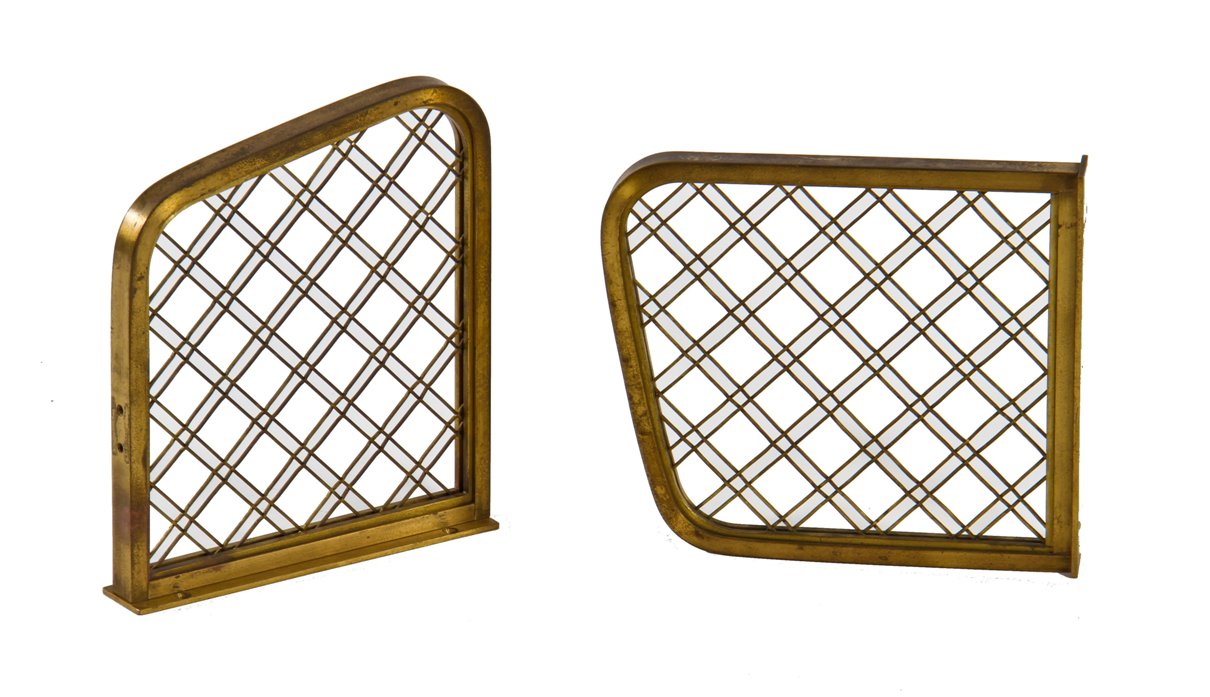 two matching early 1940's american interior noel bank building teller ...