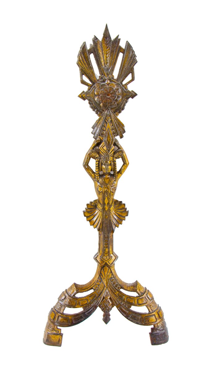 c. 1930's original american art deco style decorative cast iron machin ...