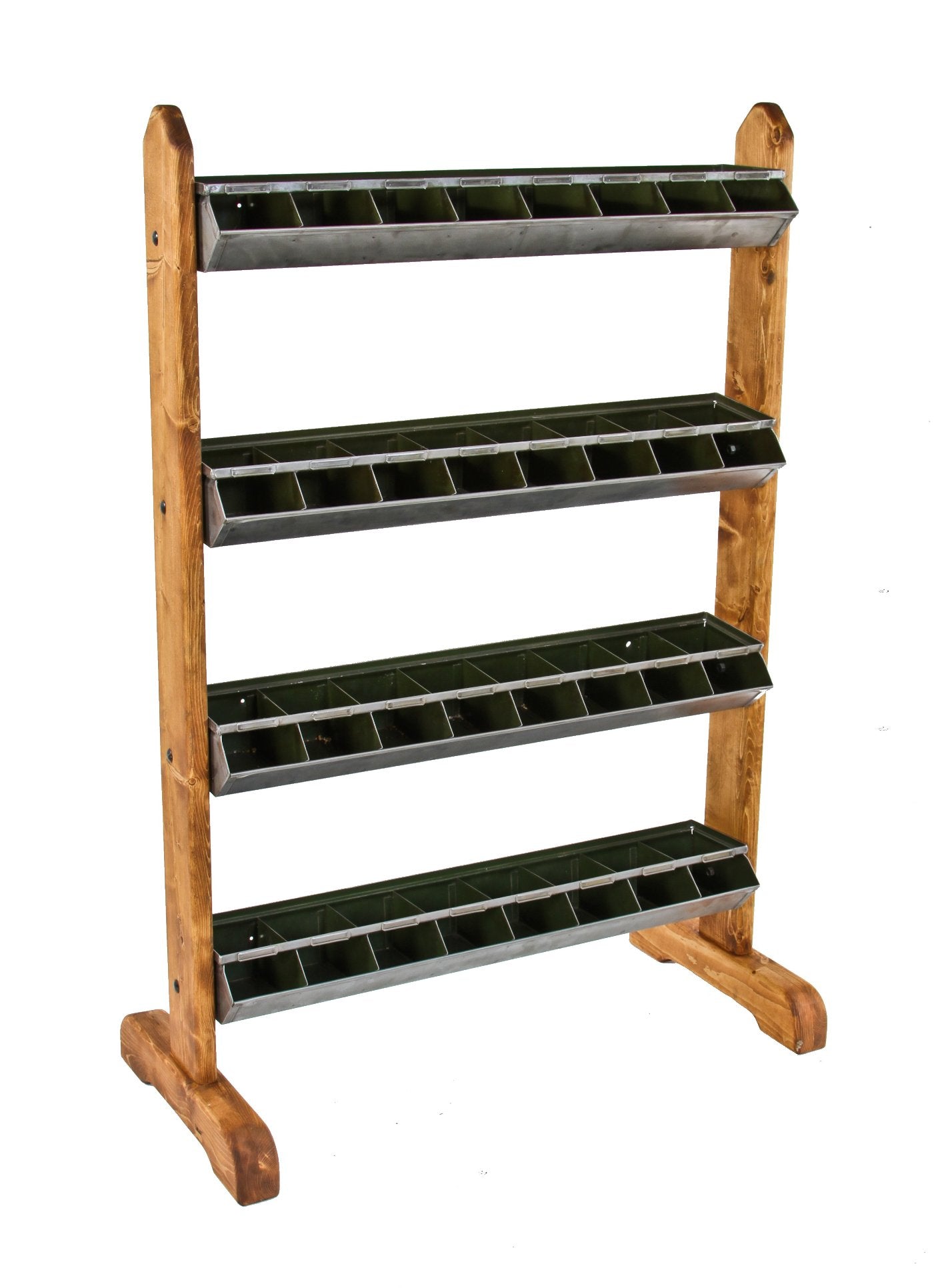 vintage american industrial custom-built compartmentalized "nesting bi ...