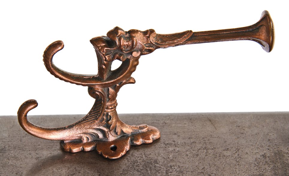 19th century original copper-plated ornamental cast iron "gargoyle" fi ...