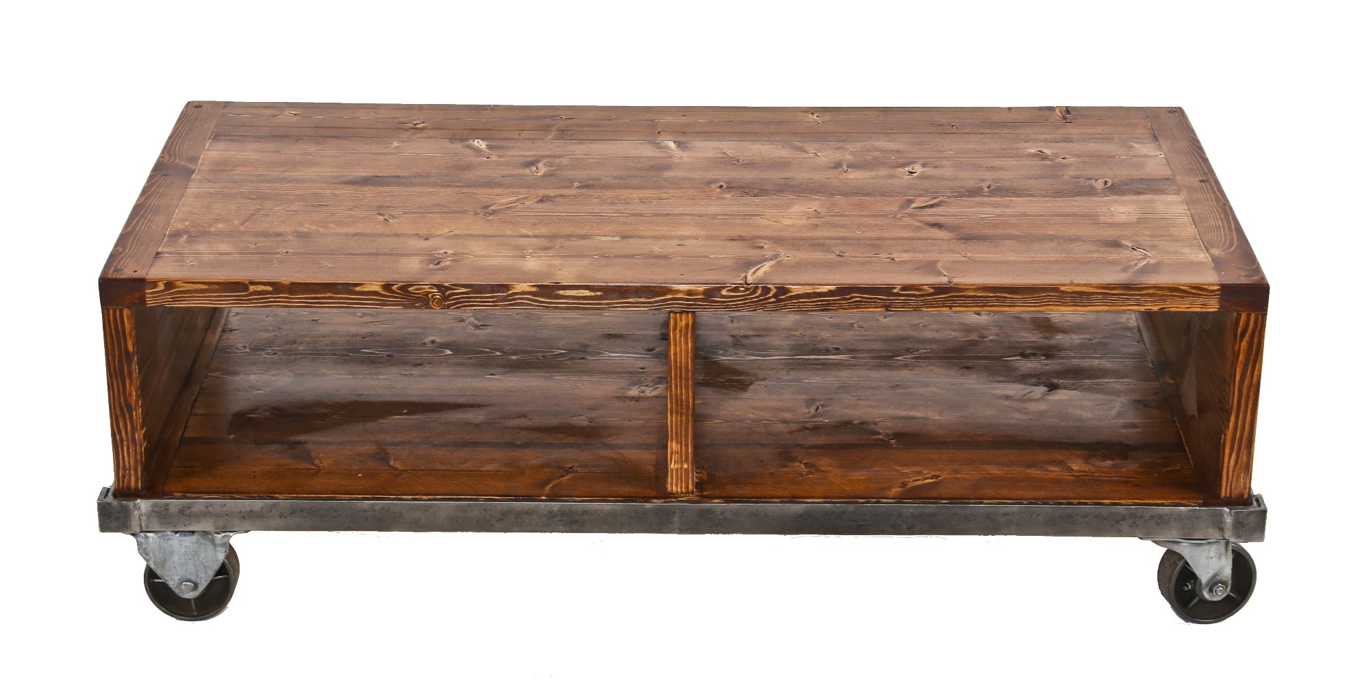 old industrial repurposed cart featuring a custom-built american indus ...