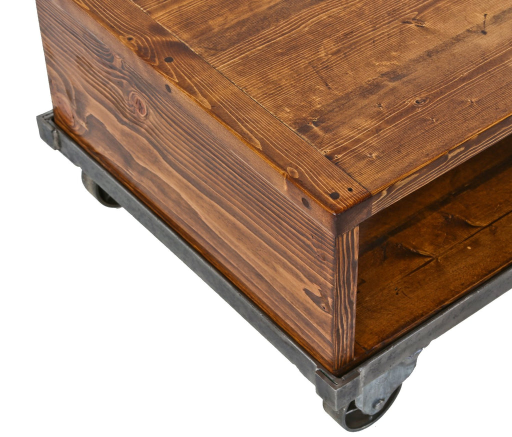 old industrial repurposed cart featuring a custom-built american indus ...