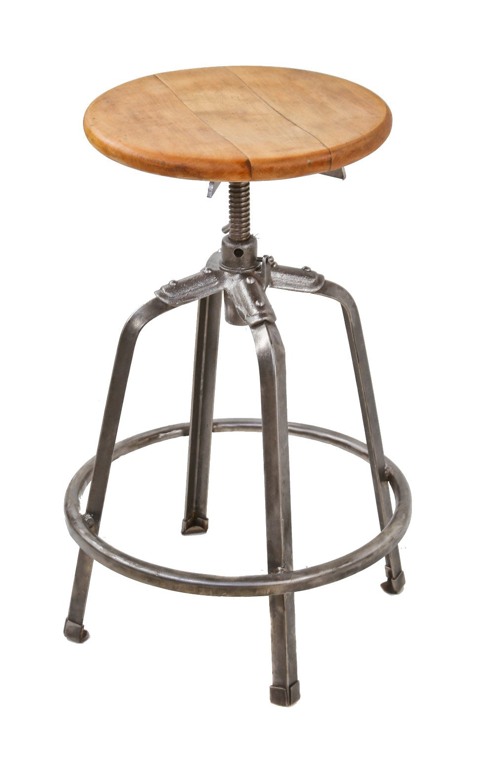 fully adjustable four-legged stationary riveted and welded joint stool ...