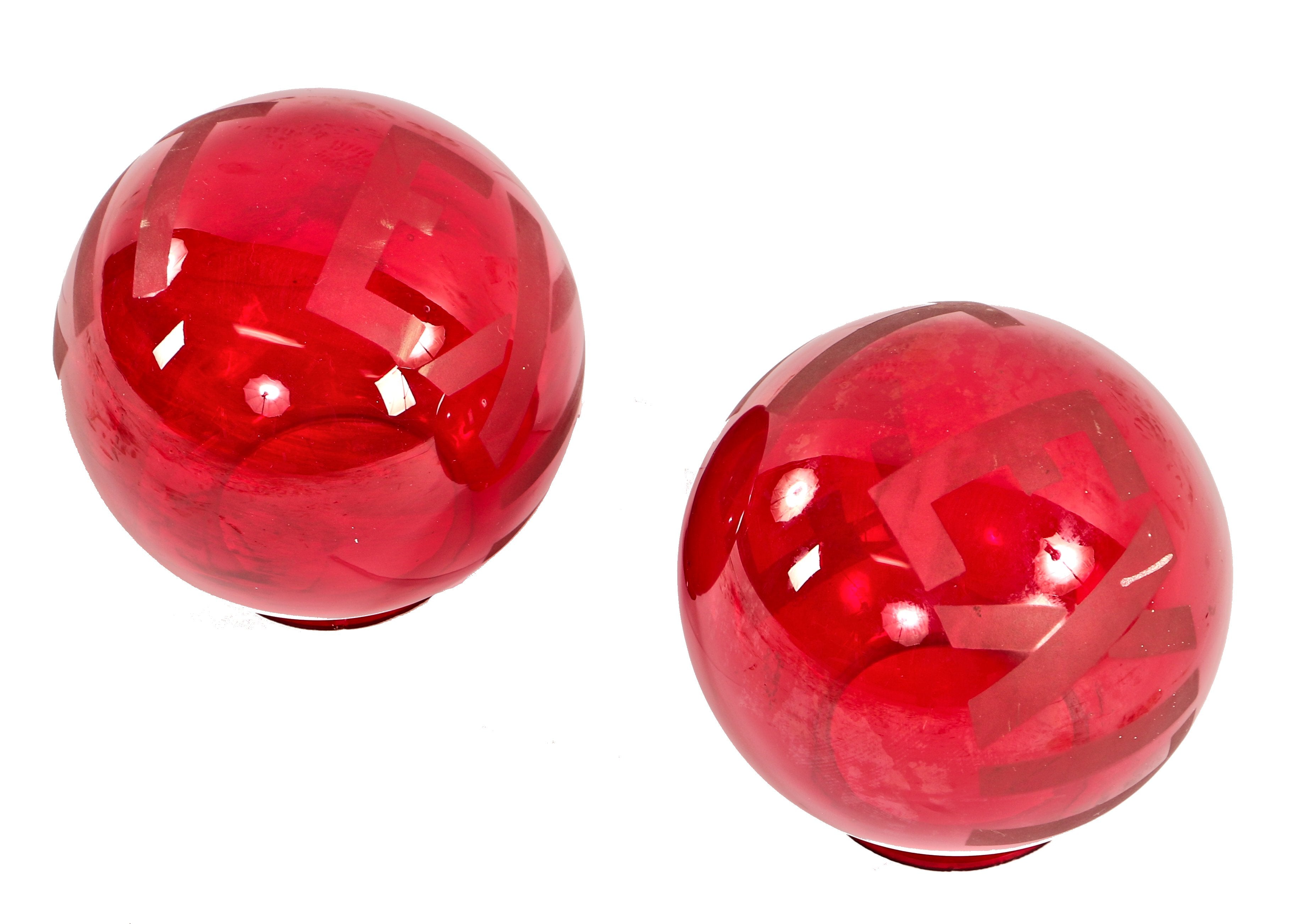 c. 1920's antique american oversized brilliantly-colored ruby red glas ...