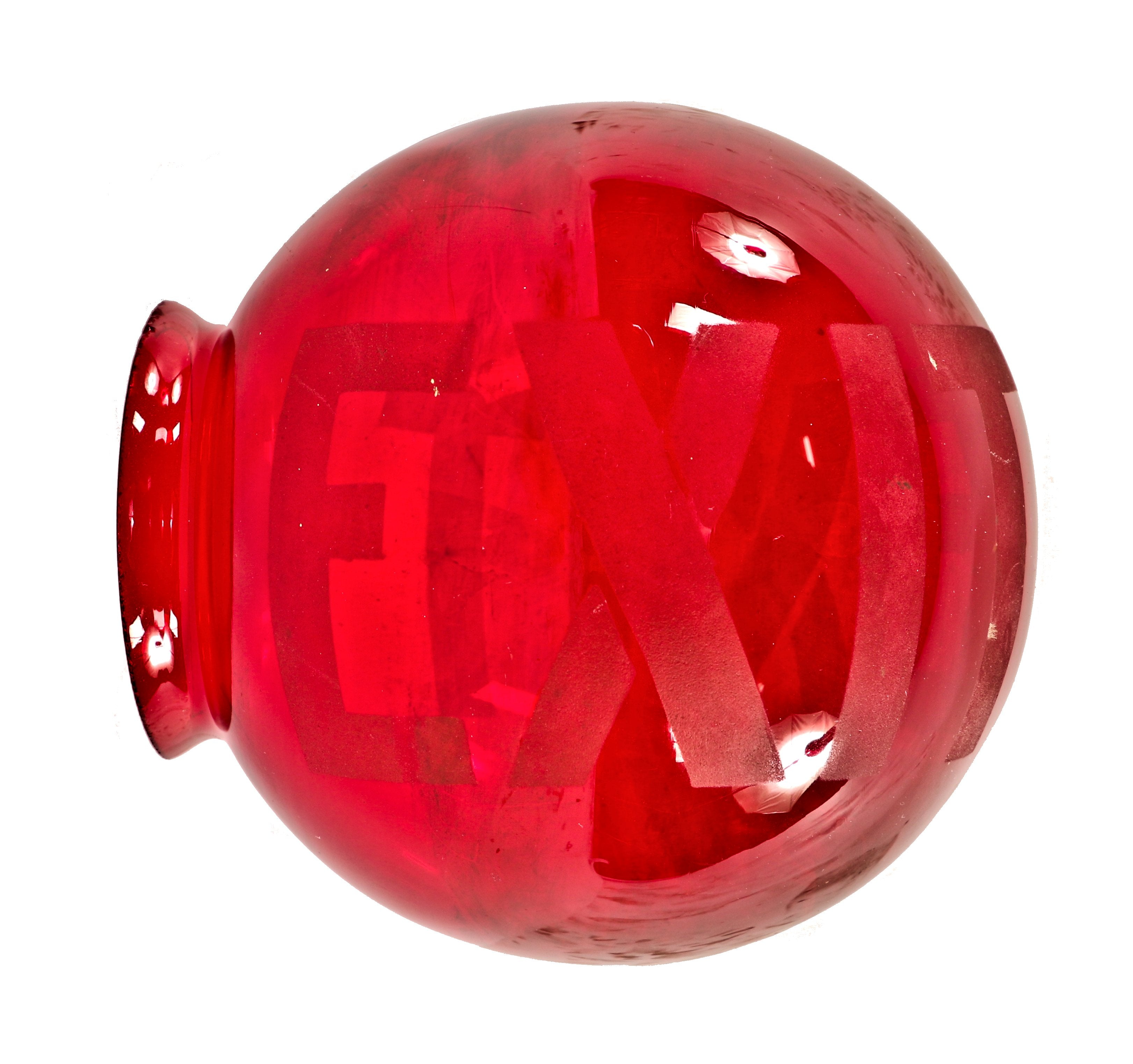 c. 1920's antique american oversized brilliantly-colored ruby red glas ...