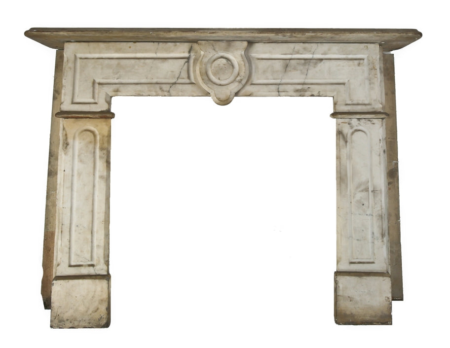 early 1870's salvaged chicago interior residential white carrara marbl ...