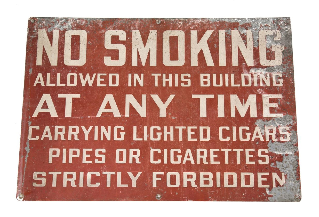 wrigley chewing gum factory "no smoking" factory informational sign co ...