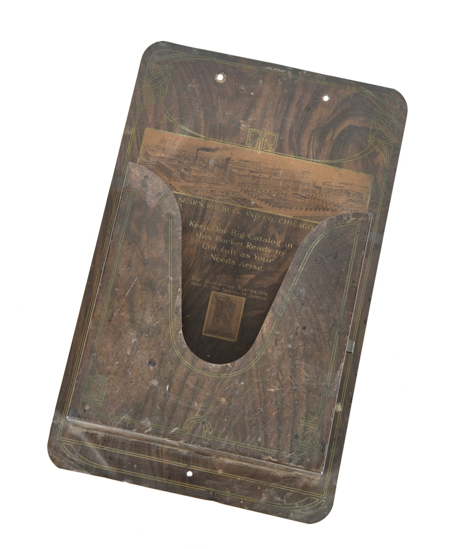 early 20th century sears, roebuck & co. litho tin wall mount catalog ...