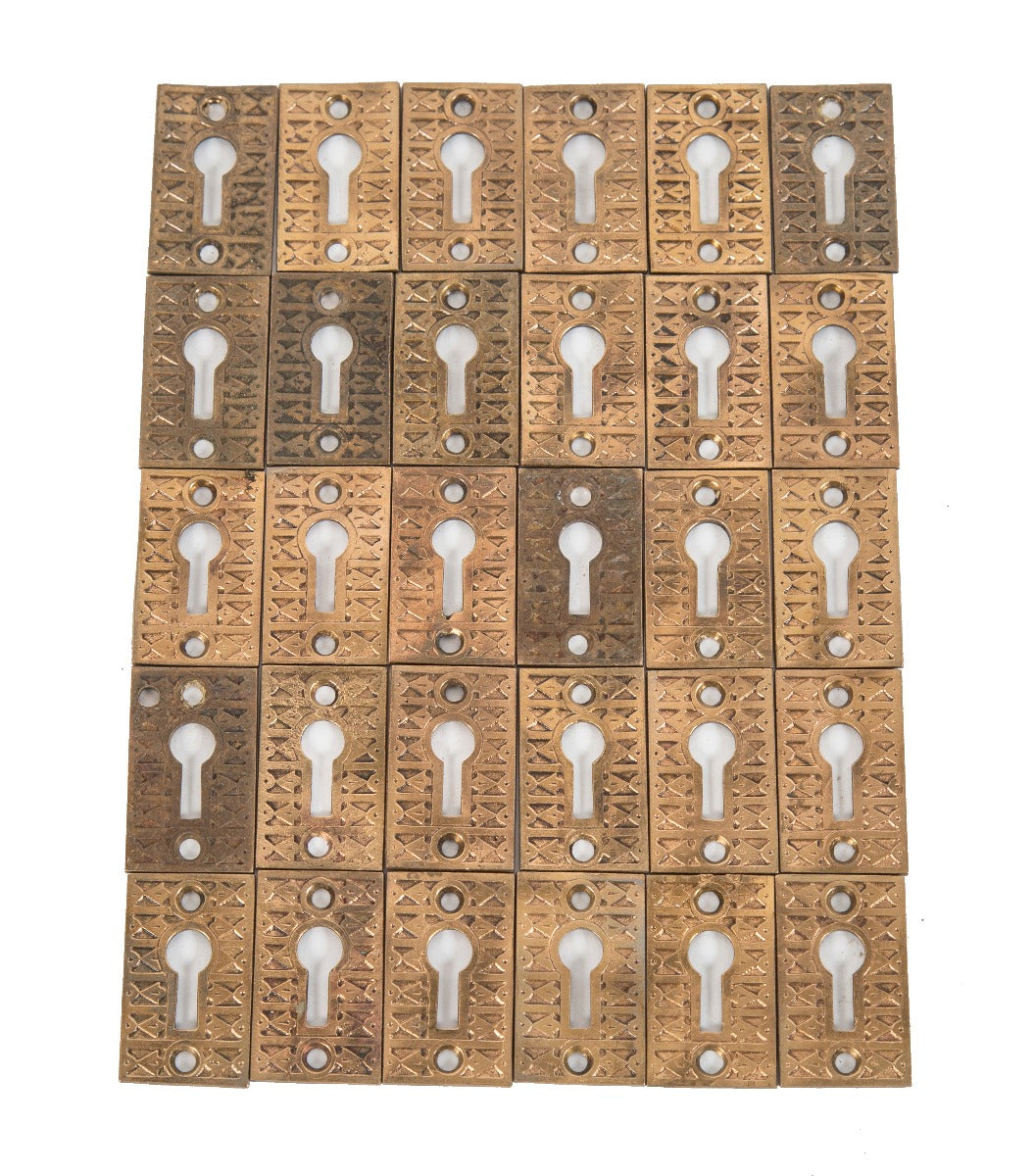 large lot of 30 matching original 19th century salvaged chicago cast b ...